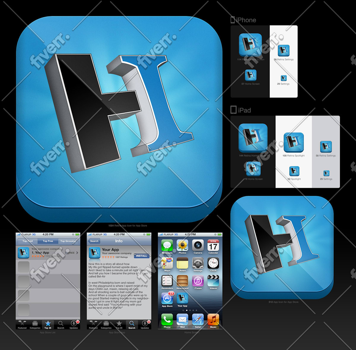 Design an app icon with psd included by Designhero