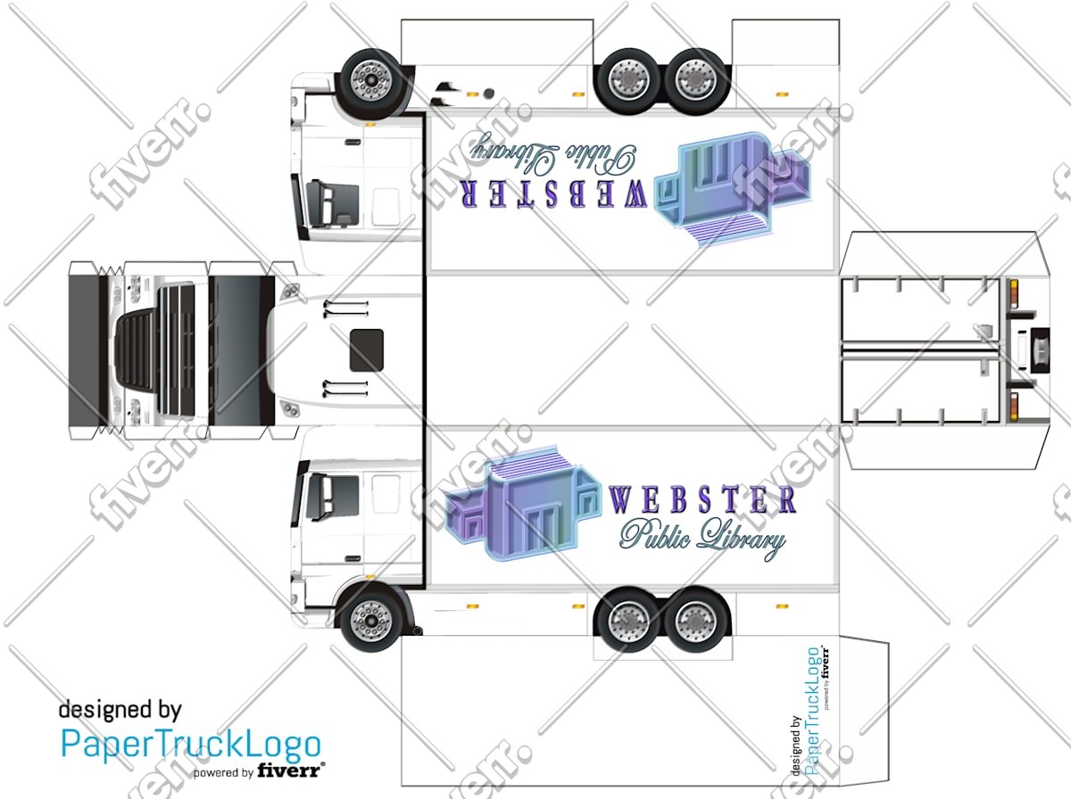 Make a papercraft truck with your logo on it by Papertrucklogo