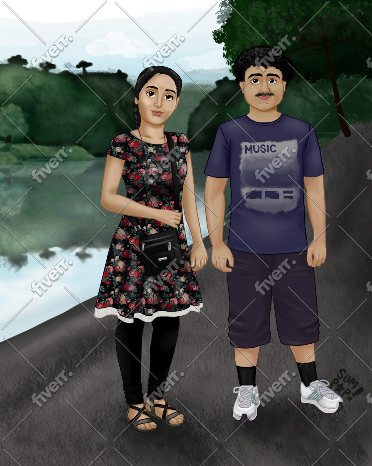 Illustrate your image into a full color comic cartoon by Sum_pop