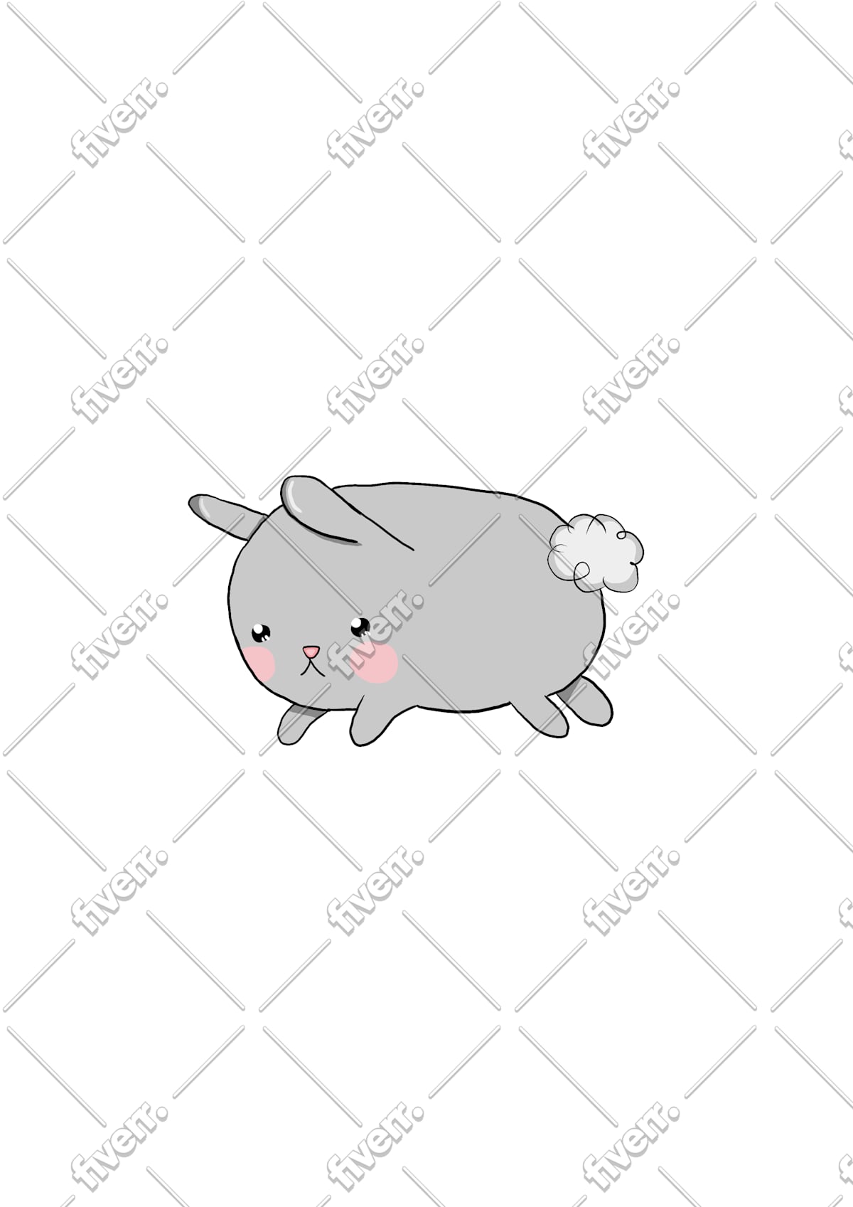 Illustrate a super cute kawaii drawing by Luxette