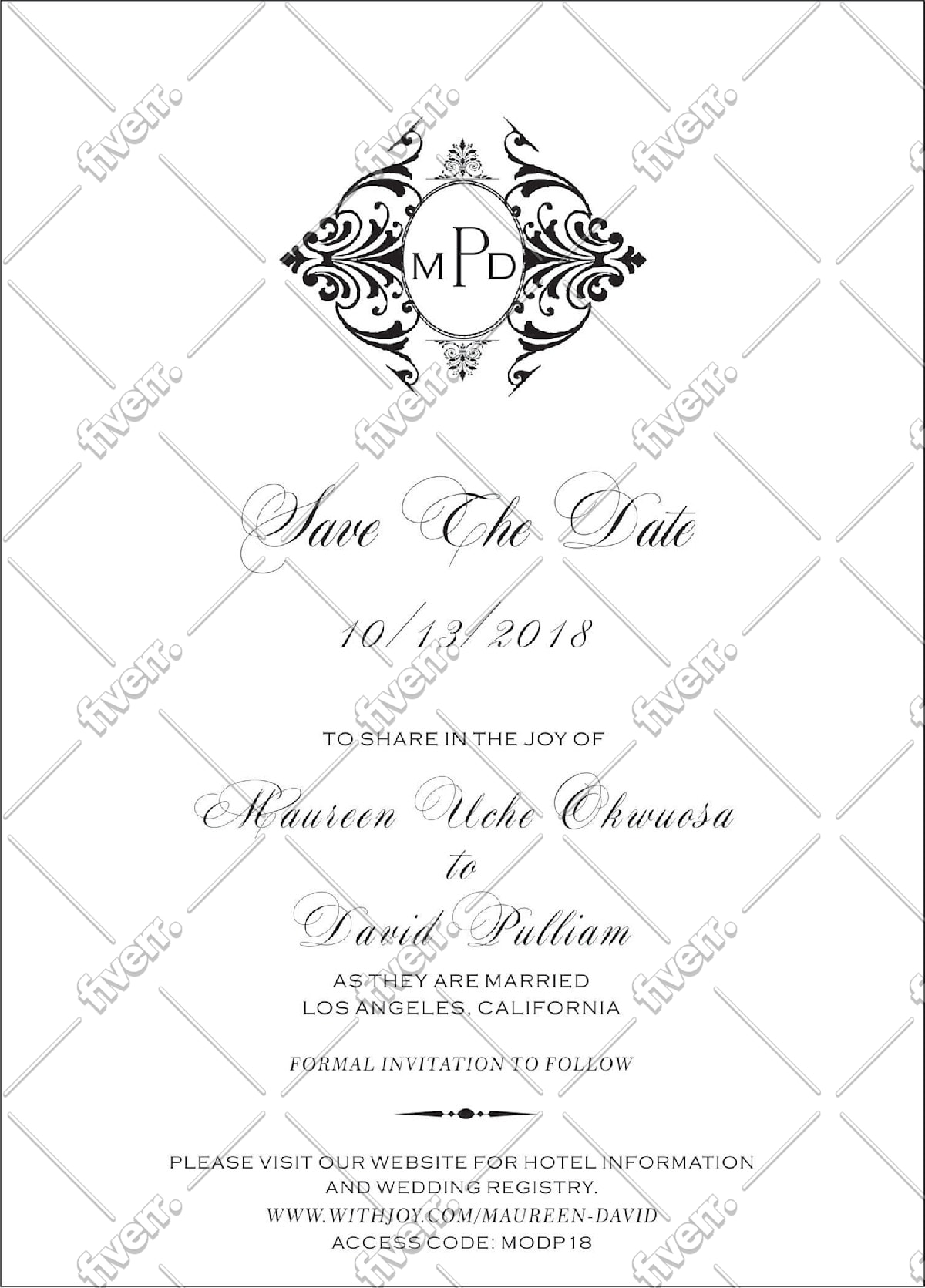 Design your wedding invitation or event stationery needs by Amcast0725
