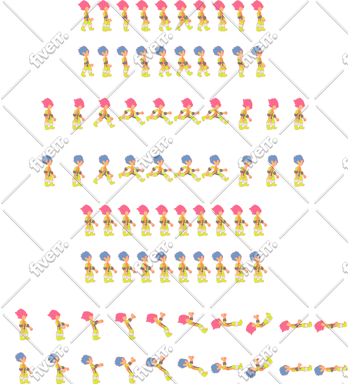 Make you the sprite sheet of 2d model by Atif_lonewolf