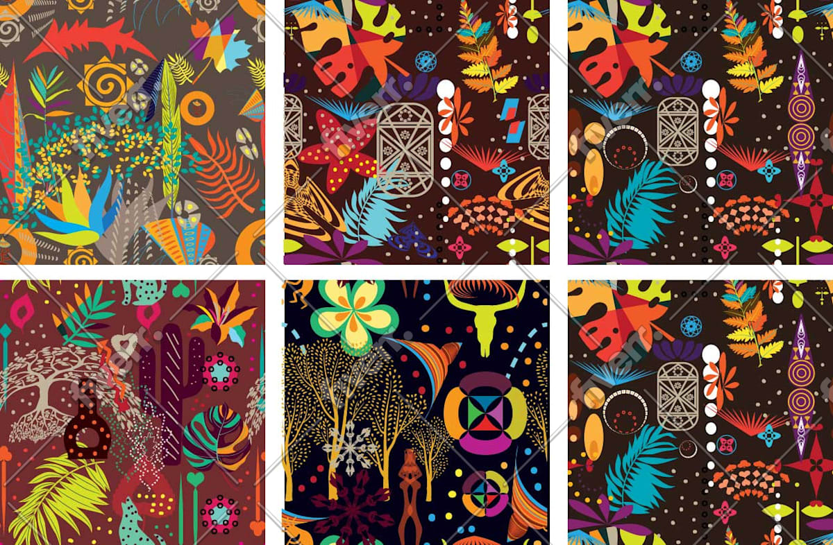 Create an unique ankara seamless patterns and designs by Amaisha