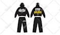 Create a luxury streetwear design or y2k tshirt, tracksuit, beanie ...