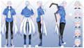Draw character reference sheet design of your oc, avatar, vtuber in ...