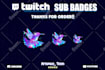 Create awesome custom kick, twitch sub badges, emotes by Artspace_ | Fiverr