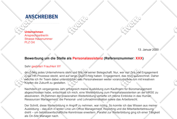 Write an outstanding german cover letter and cv for you by Annemarie_c