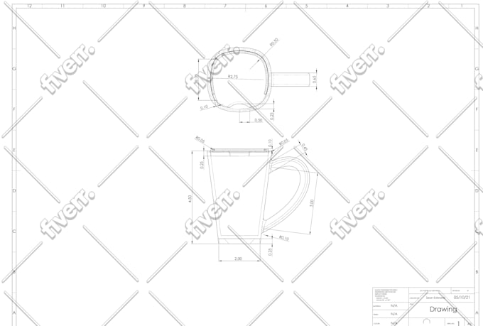Create 2d engineering technical drawings by Quantum3ds | Fiverr