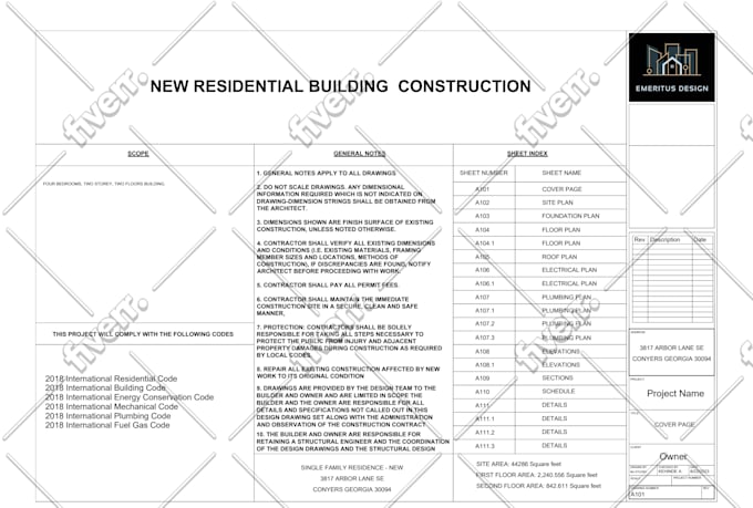 Do architectural plan drawings, and mep drawings for permit by Emeritus ...