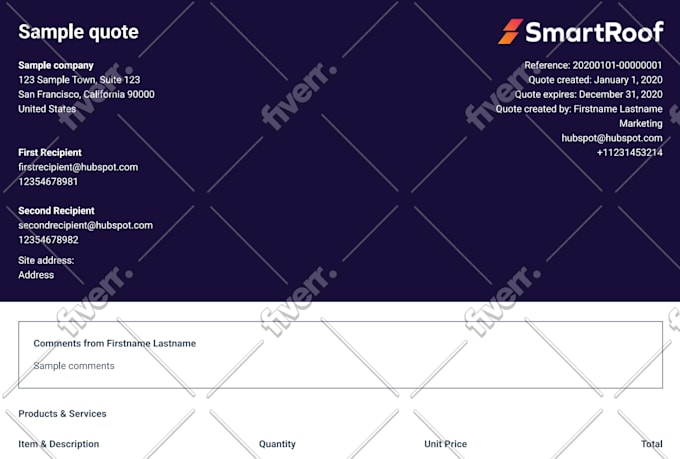 Develop custom hubspot quote template by Ayo_hubspoter | Fiverr
