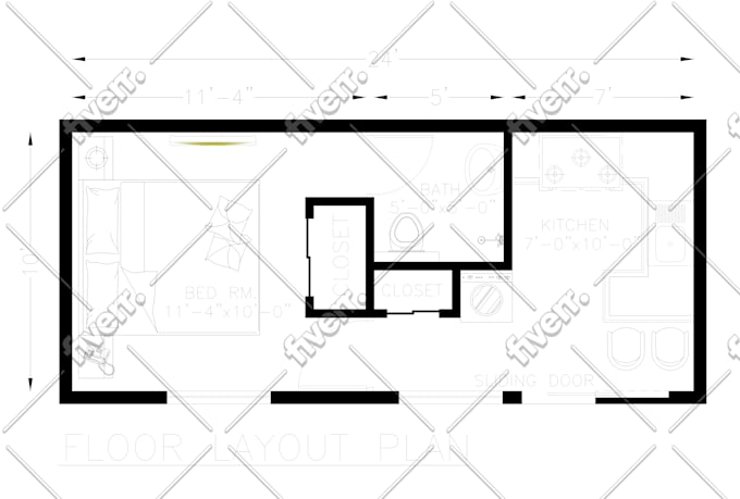 Draw floor plan with layout of house or apartment by Fs_architect | Fiverr
