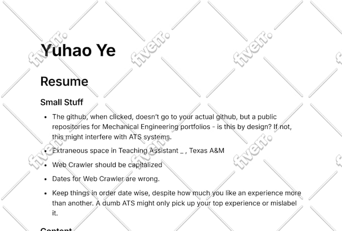 Polish your tech resume as a faang engineer by Rajshah150 | Fiverr