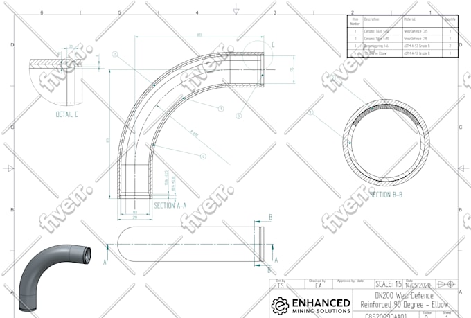 Redraw technical drawings from pdf or pictures to cad by Taklasawiris ...