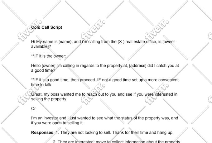 Make real estate cold calls for you by Freedo21 | Fiverr