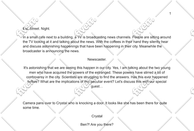 Proofread, edit, and rewrite your script by Duazainab565 | Fiverr