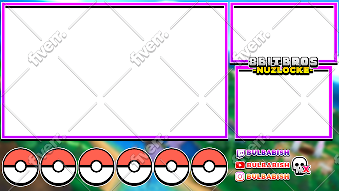 Design a professional pokemon stream overlay by Have2fate