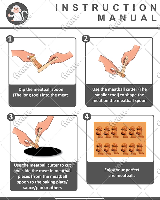 Do step by step instruction manual illustration by Tridentgraphic | Fiverr