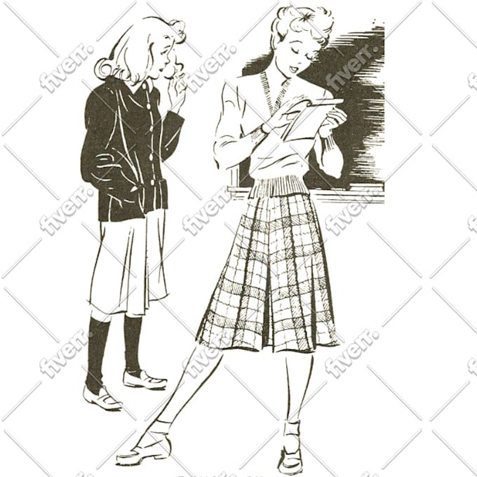 Draw retro comic art and vintage illustration 70s design by Williams ...