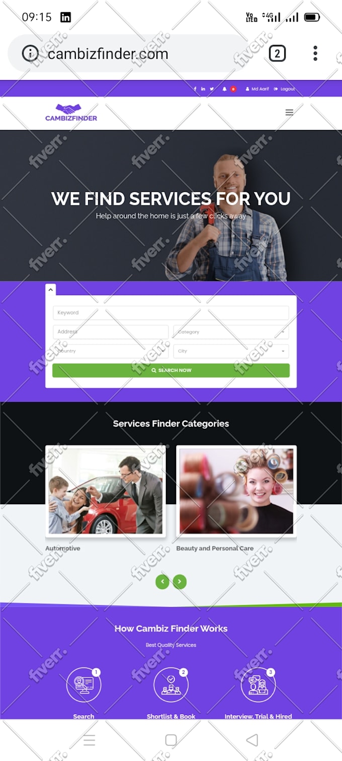 Make a service finder b2b business provider and listing website like ...