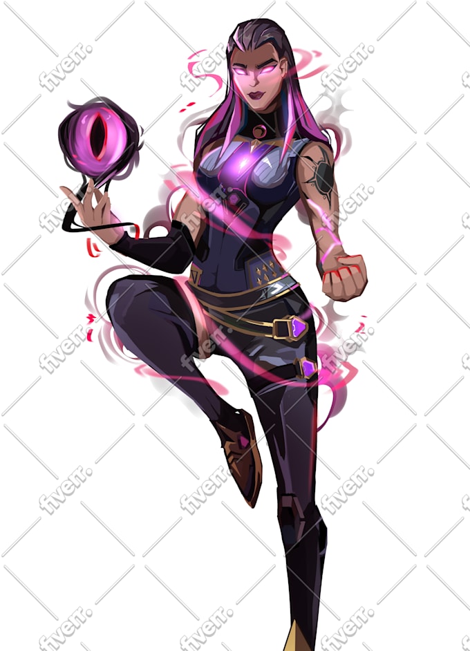 Draw valorant character art by Aishakamran155 | Fiverr