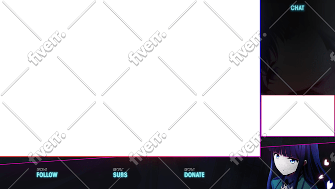 Design you a quality anime twitch overlay by Curlzxc | Fiverr