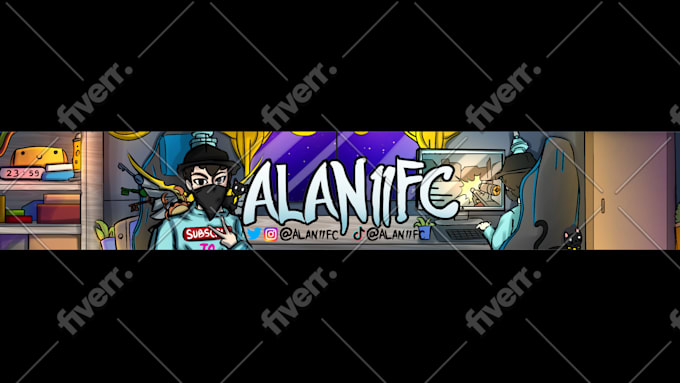 Draw and design your youtube banner by Anz_rama | Fiverr