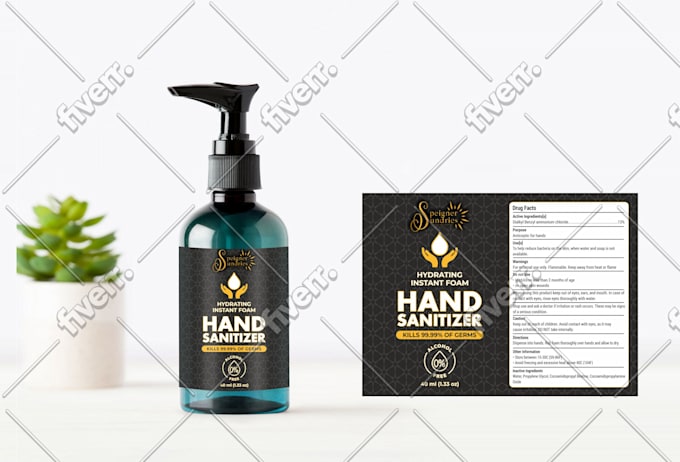 Design hand sanitizer label, packaging, brochure by Creativenod