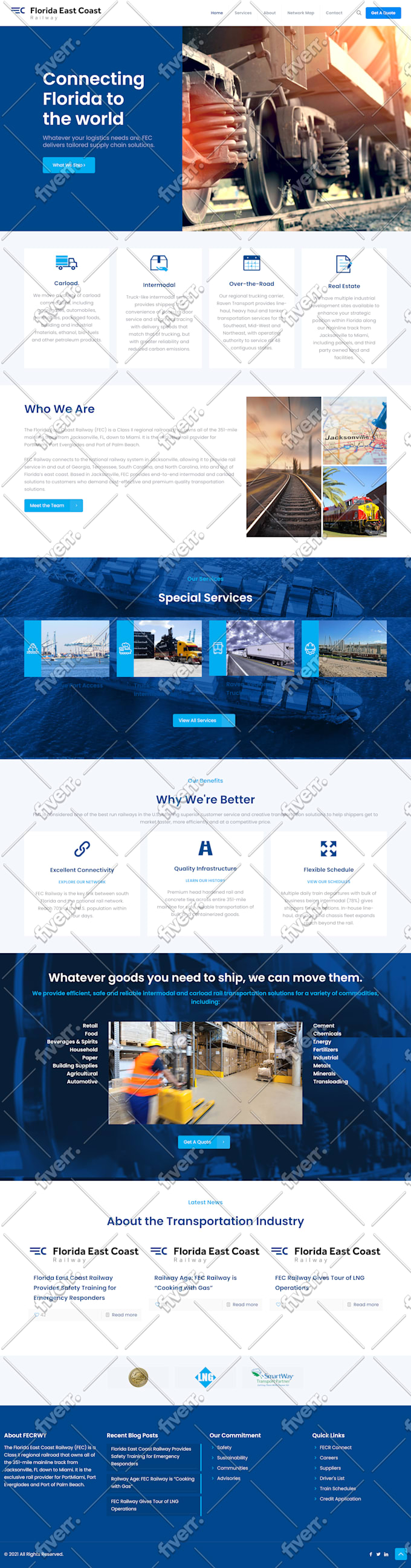 Create logistics website, trucking, dispatch, transport, freight broker ...