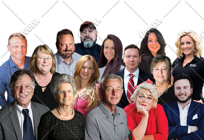 Combine two or more pictures in one background and do graphic design by ...