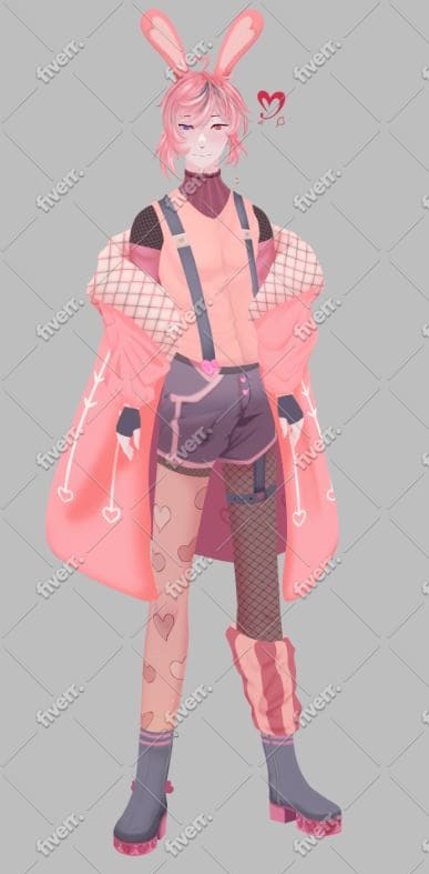 Draw a vtuber model for you in any style by Twistedspadess | Fiverr