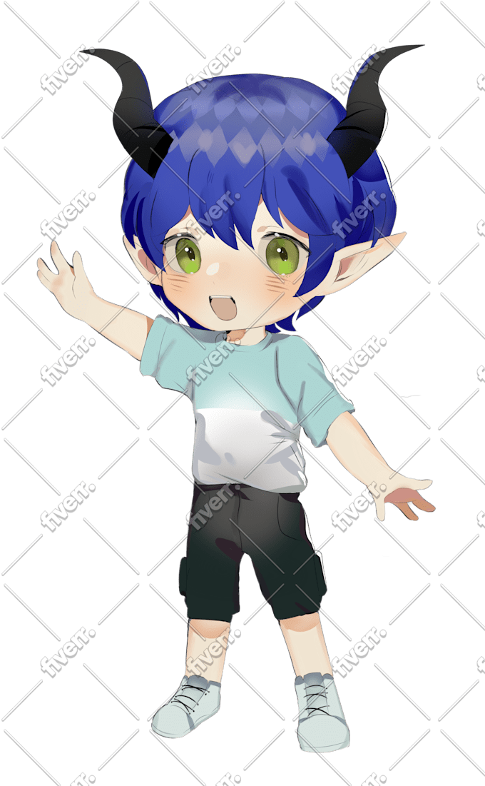 Chibis in anime style by Buunna | Fiverr