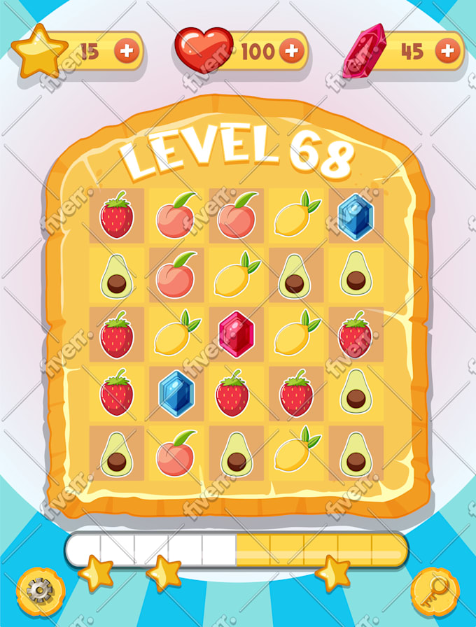 Design an stunning game ui design, reskin, gui, illustration, for ...