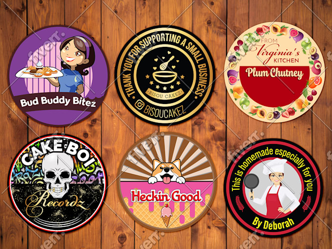 Design logo, sticker, badges and labels by Kaleemuk | Fiverr