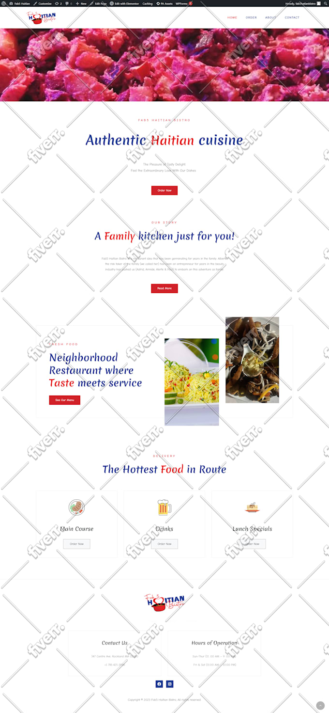 Design a restaurant website with online food ordering reservation ...
