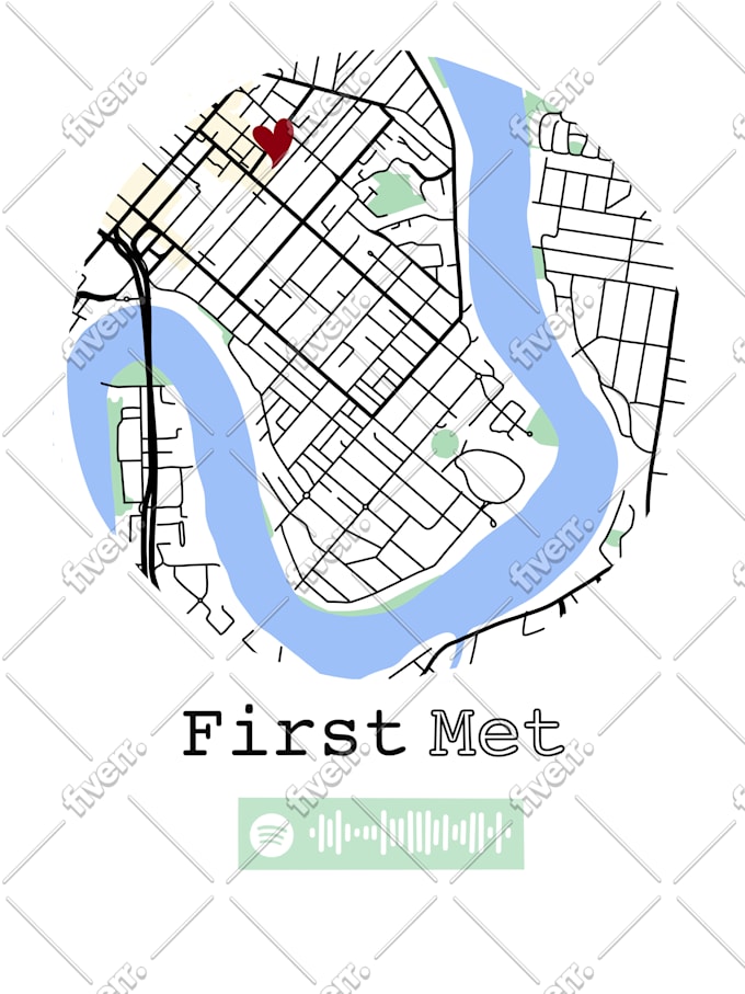 Make a romantic map of your first meeting with your love song by ...