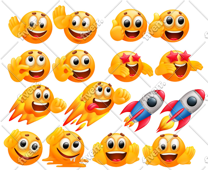 Create custom emoji in cartoon style for you by Denis_kovin