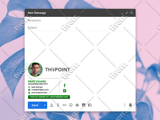 Do animated email signature with clickable social icons by Rahul732009 ...