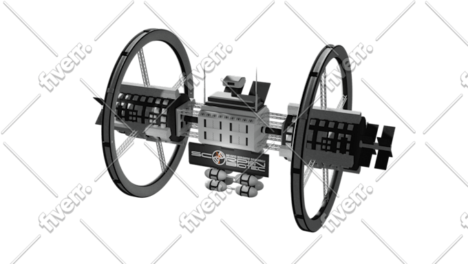 Create a 3d mesh of a spaceship exterior by Blue_galaxy | Fiverr