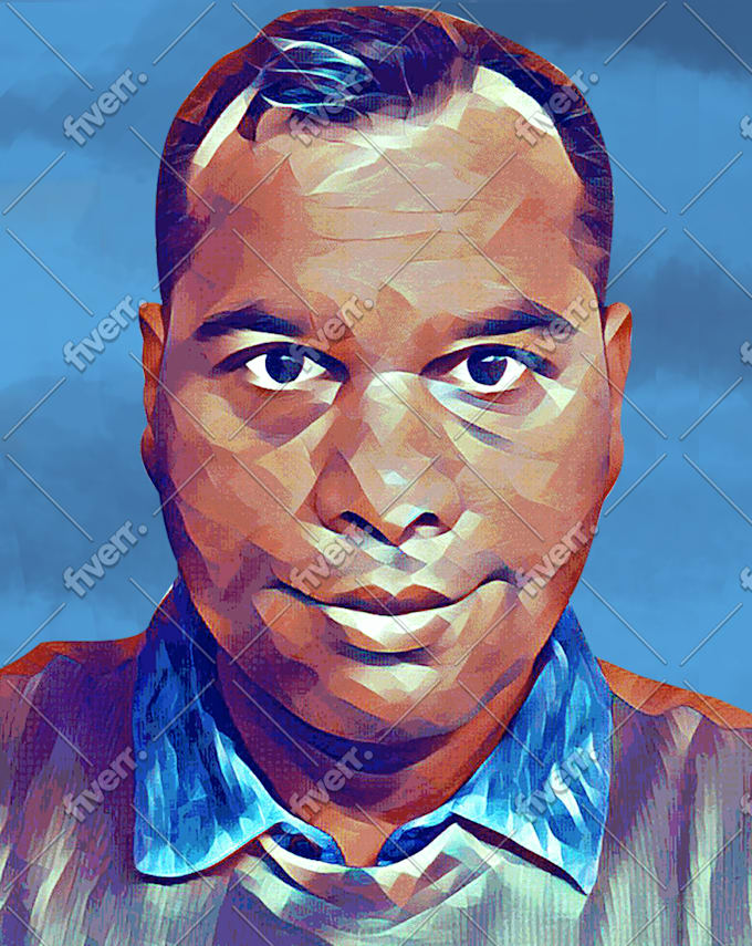 Make your portrait to a lowpoly, polygonic, polygon, polygonal designs ...