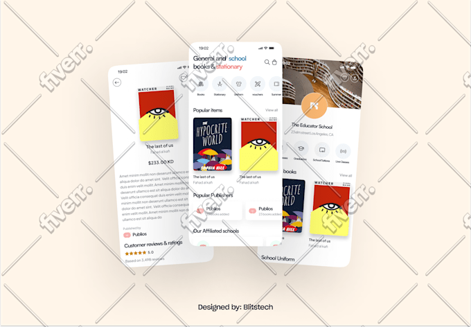 Create mobile app ui ux and website ui ux design by Blitstech_ui | Fiverr