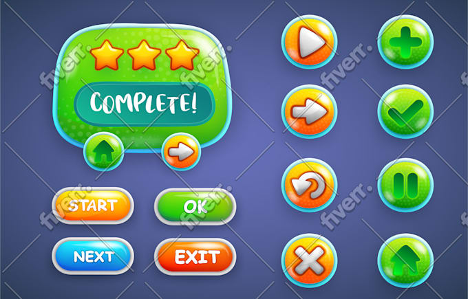 Make outstanding games graphics and ui design by Zeenia_ilyas | Fiverr