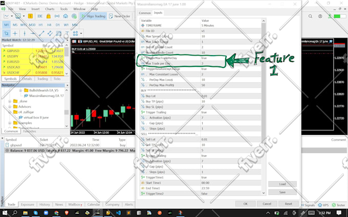 Code ea metatrader mt4, mt5 expert advisor and indicator by Nabeel_fx ...