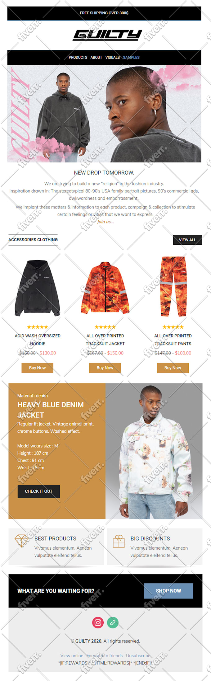 Setup your mailchimp email template by Adobe123