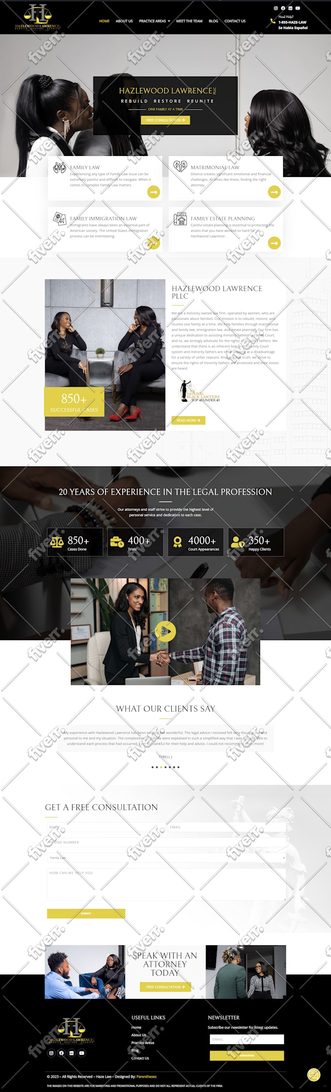 Design a responsive and modern law firm website by Nouman_chaudhry | Fiverr