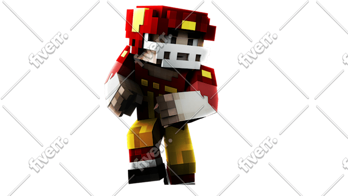 Design a minecraft high resolution 3d render by Saadkjk | Fiverr