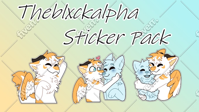 Create cute furry telegram stickers by Dandykat | Fiverr