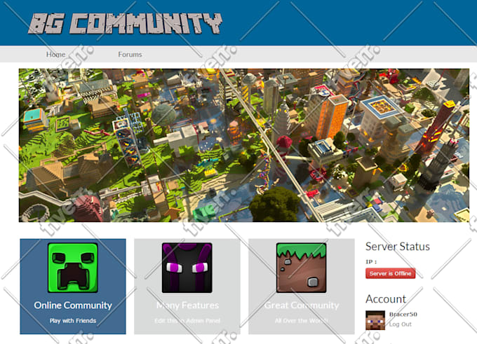 Make you a minecraft website for your server by Minecraftsetup | Fiverr