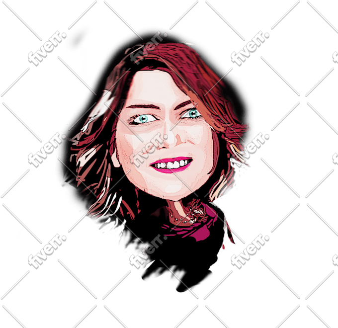 Make an realistic vector cartoon portrait by Ashblockk | Fiverr
