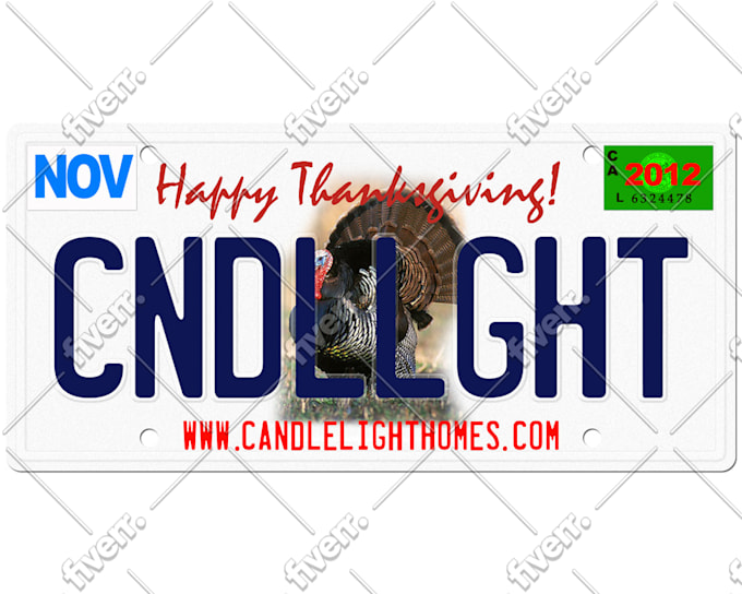Create unique custom high quality thanksgiving license plates graphics ...