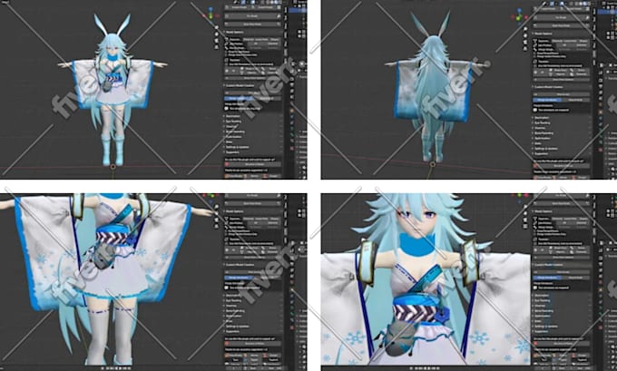 Custom 3d vrchat, anime nsfw rig, vr character unity, vrchat vrc avatar ...